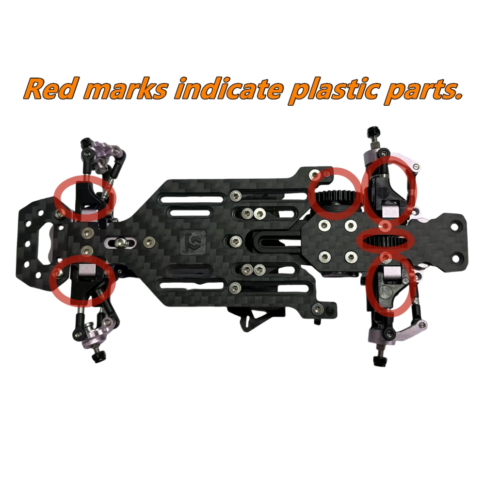 TG Super 1/24 1/28 TT Version TG First RWD Drift Car Chassis KIT Blue ...