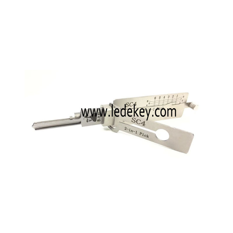 Original Lishi SC4 2 in 1 Lock pick decoder