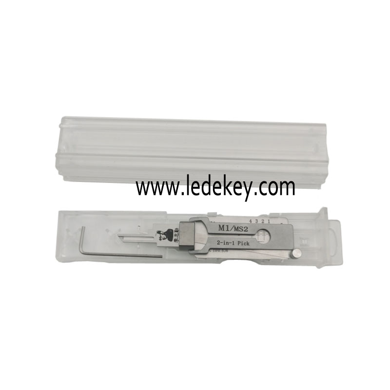 Original Lishi M1/MS2 2 in 1 Lock pick decoder