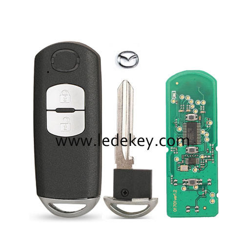 Mazda 2 Button smart key card with 433Mhz ID49 chip for MAZDA CX-3 ...