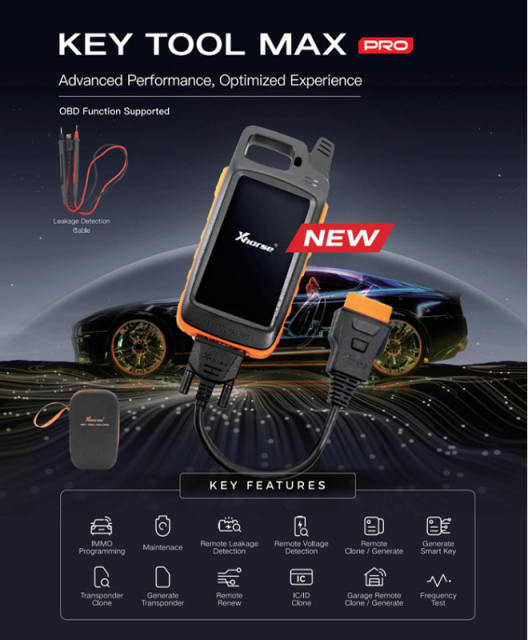 Xhorse VVDI Key Tool Max Pro with Mini OBD Tool Functions Add Voltage ...