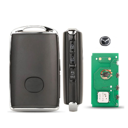 Mazda 3 Button smart key card with 433MHz 128Bit AES chip Model SKE11E ...