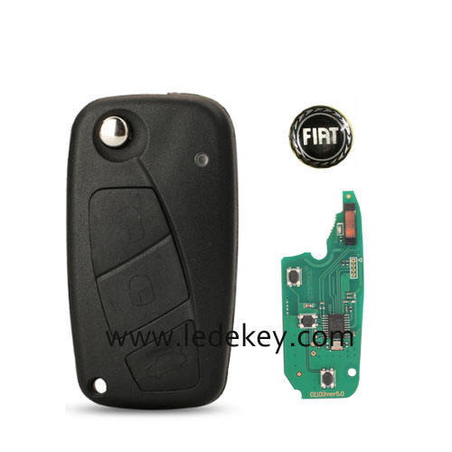 Fiat black color 3 button Remote Key SIP22 Blade with 433Mhz ID46 ...