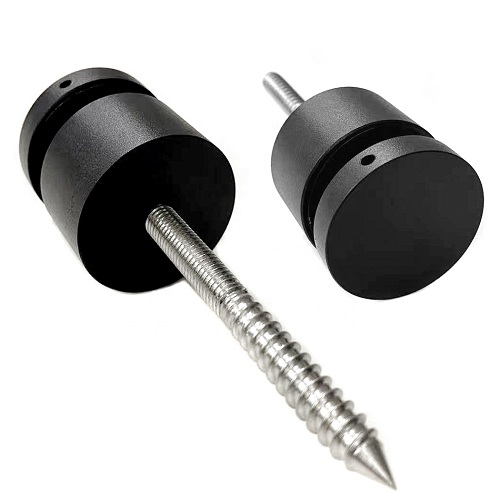 2" Stainless Steel Glass Standoff Mounts, Wall Standoffs Glass Railing ...