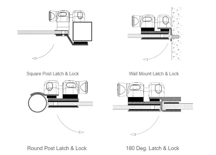 Stainless Steel 316 Self Closing Swimming Pool Glass Door Gate Latch Lock