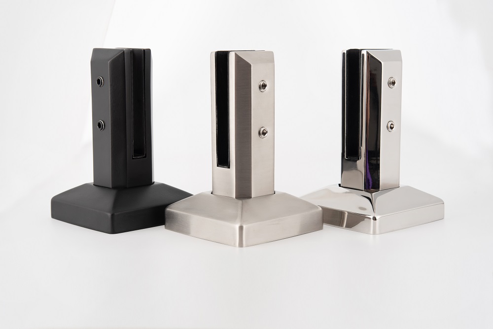 Surface Mount Stainless Steel Black Adjustable Glass Railing Spigot for ...