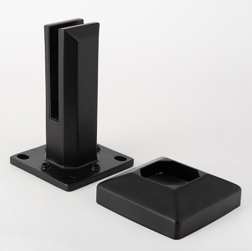 Matt Black Glass Fence Spigots Pool Balustrade Fencing Clamp Spigots ...