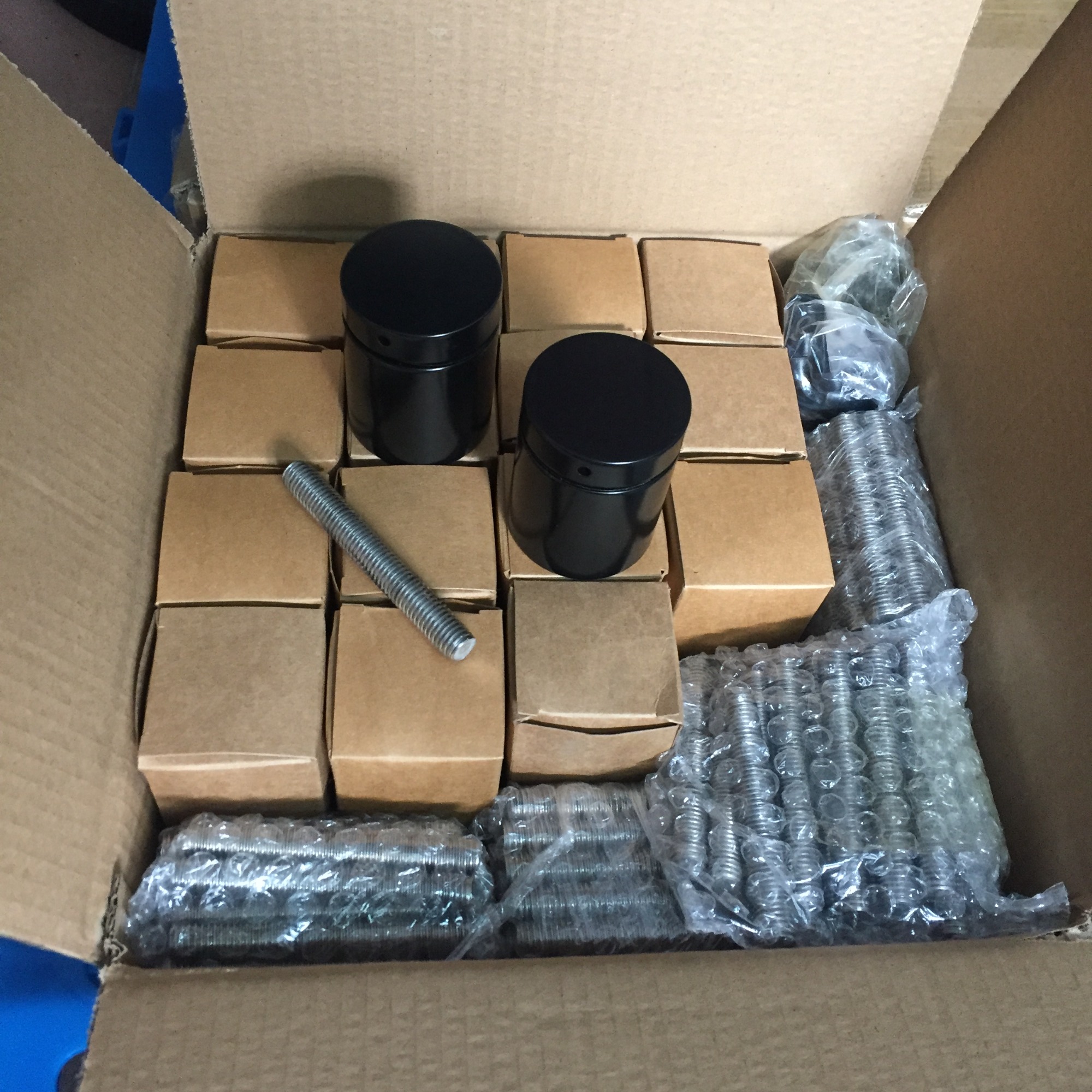 Large 2" 50mm Diameter Heavy Duty Stainless Steel Glass Standoffs for Wall