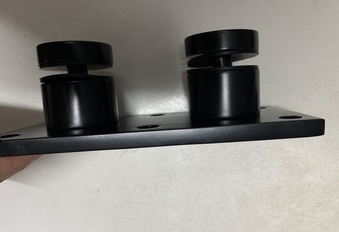 Matte Black Heavy Duty Stainless Steel Twin Glass Standoff with ...