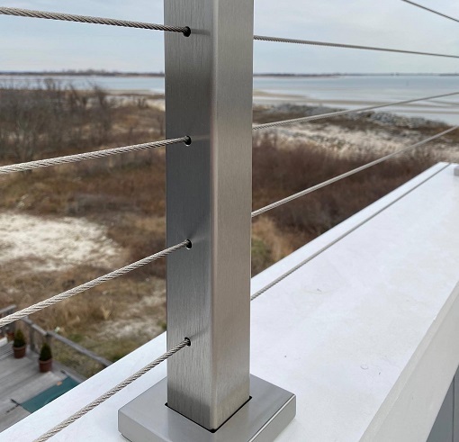 Stainless Steel Deck Posts for Cable Railing Stainless Steel Cable ...