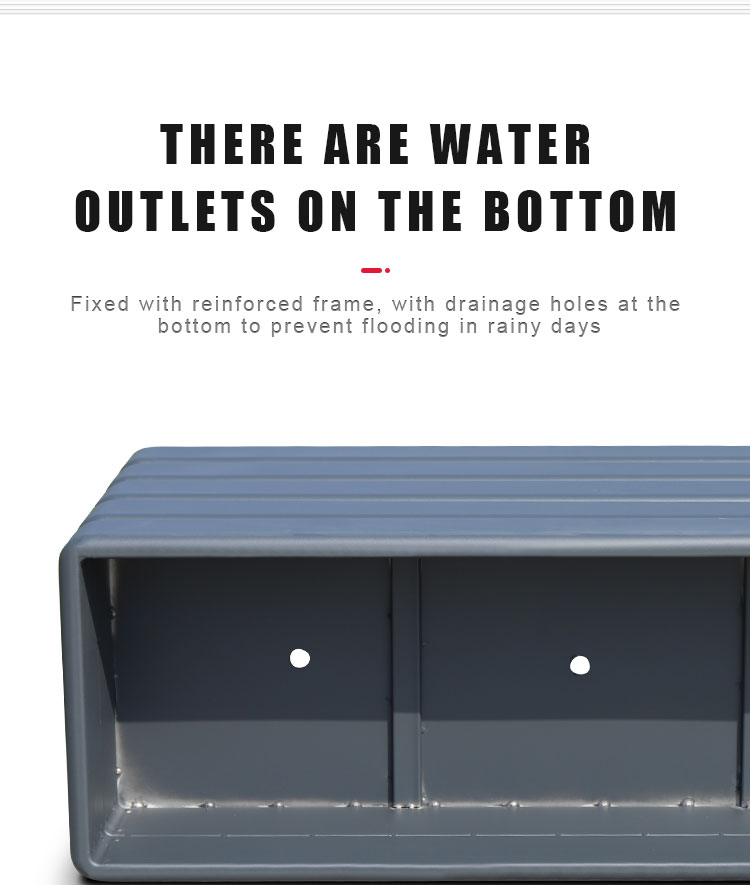 Large Retangular Outdoor Metal Planter Box,Planters