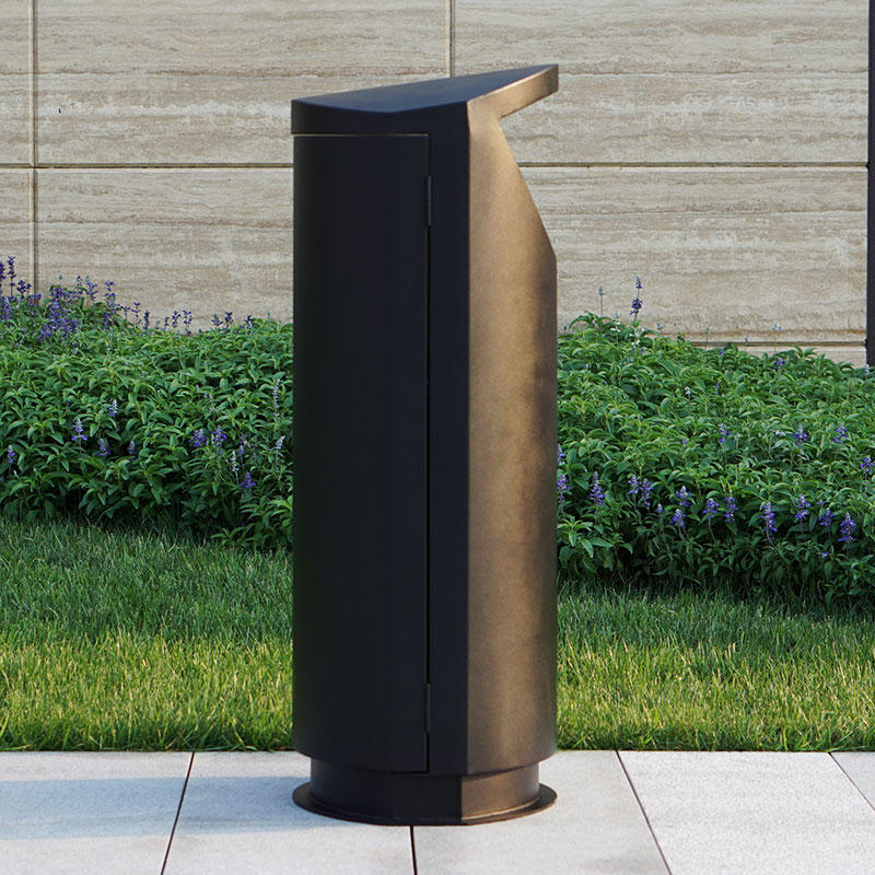 Round Modern Outdoor Metal Litter Bin,Steel Waste Bins
