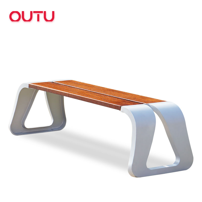 Modern Robust Solid Wood Garden Bench for Square,Garden Benches with ...