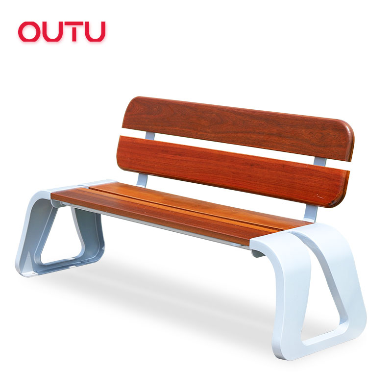 Modern Robust Solid Wood Garden Bench for Square,Garden Benches with ...