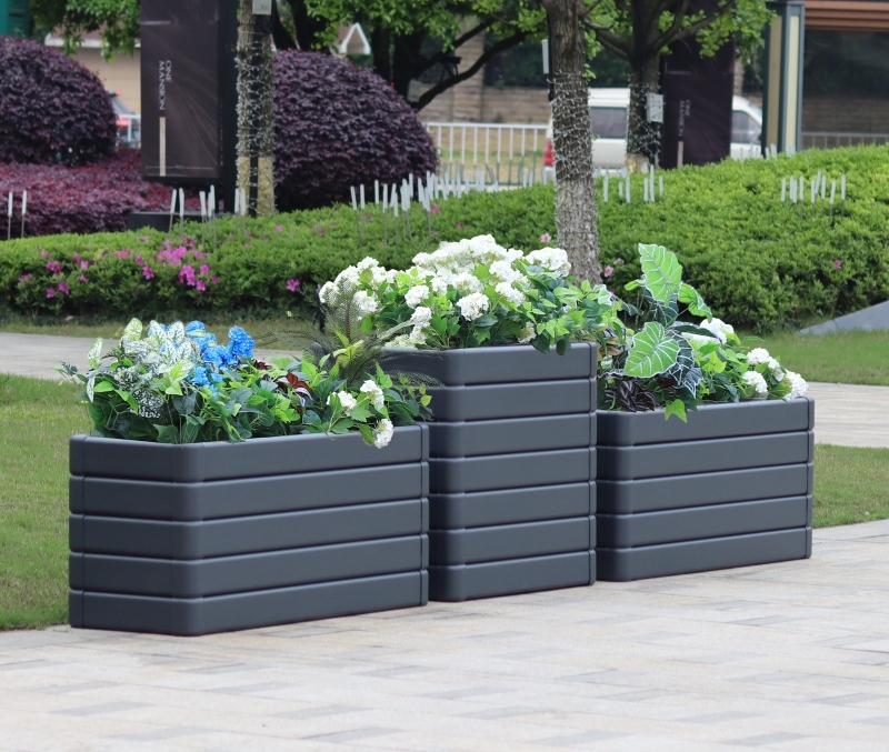 Large Retangular Outdoor Metal Planter Box,Planters&Pots