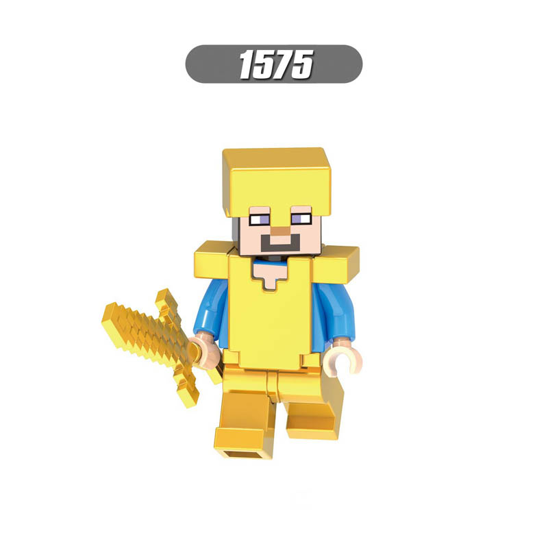 X0295 Mini World Minecraft Minifigures Brickset Building Blocks Iron ...