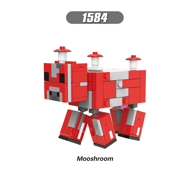 X0298 Mini World Minecraft Minifigures Building Blocks Mooshroom Slime ...