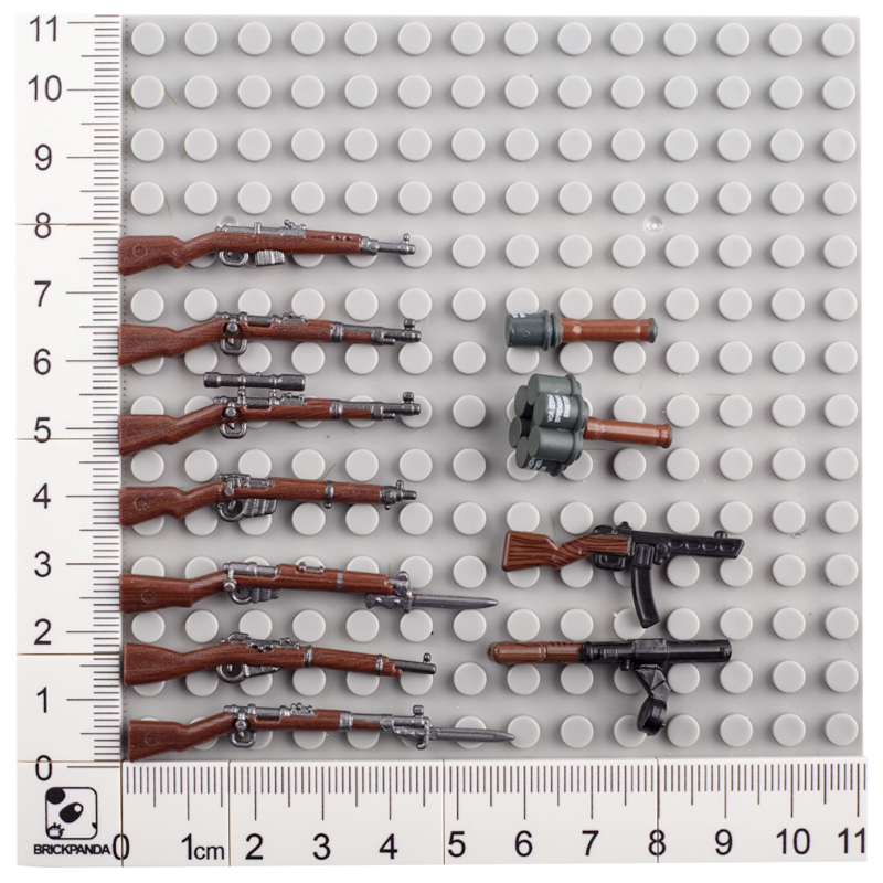 MOC Soldiers Minifigs MP18 Gun Building Blocks Print Weapon Bricks Toys