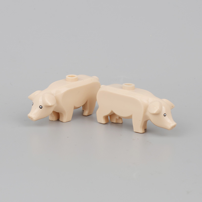MOC City Animal Series Minifigures Pig Building Blocks Bricks Toys