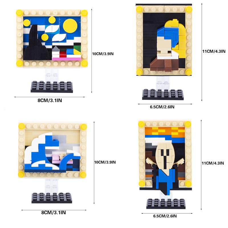 MOC World Famous Paintings Building Blocks Brick Toys For Kids