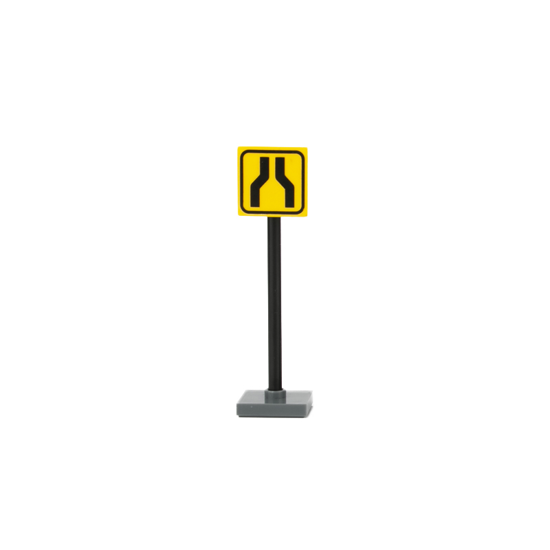 MOC City Road Minifigures Traffic Sign Building Blocks Brick Toys