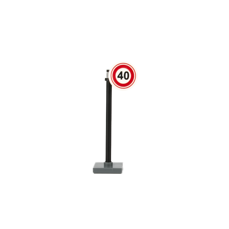 MOC City Road Minifigures Traffic Sign Building Blocks Brick Toys