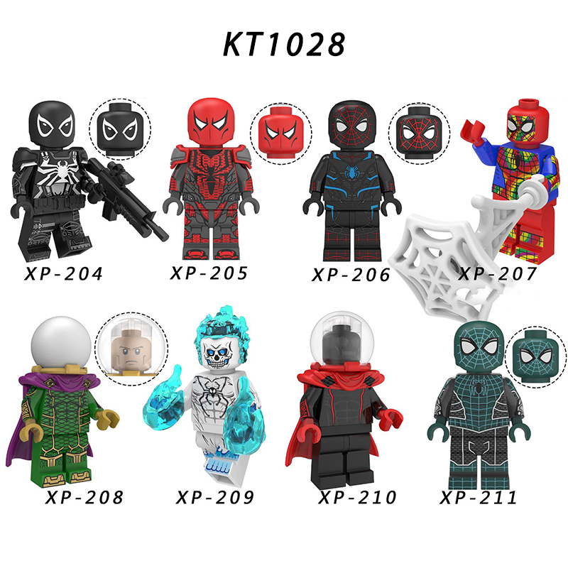 KT1028 Marvel Minifigures Spider-Man Building Blocks Bricks Toys