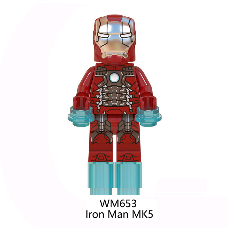 WM6055 Super Heroes Minifigures Iron Man Building Blocks Bricks Toys