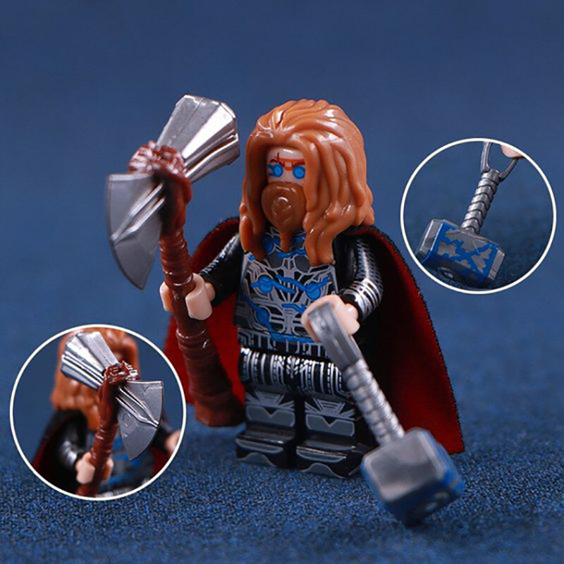 WM6063 Marvel Super Heroes Series Minifigures Thor Iron Man Building ...