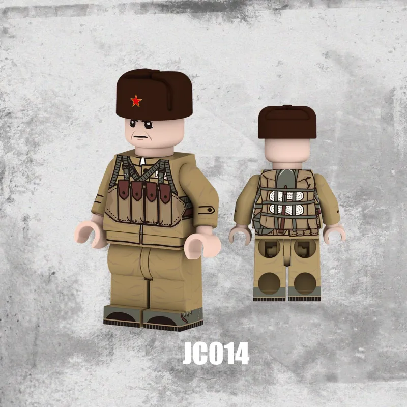 WW2 US Military Soldier Minifigs Building Blocks Army Weapons Gun ...