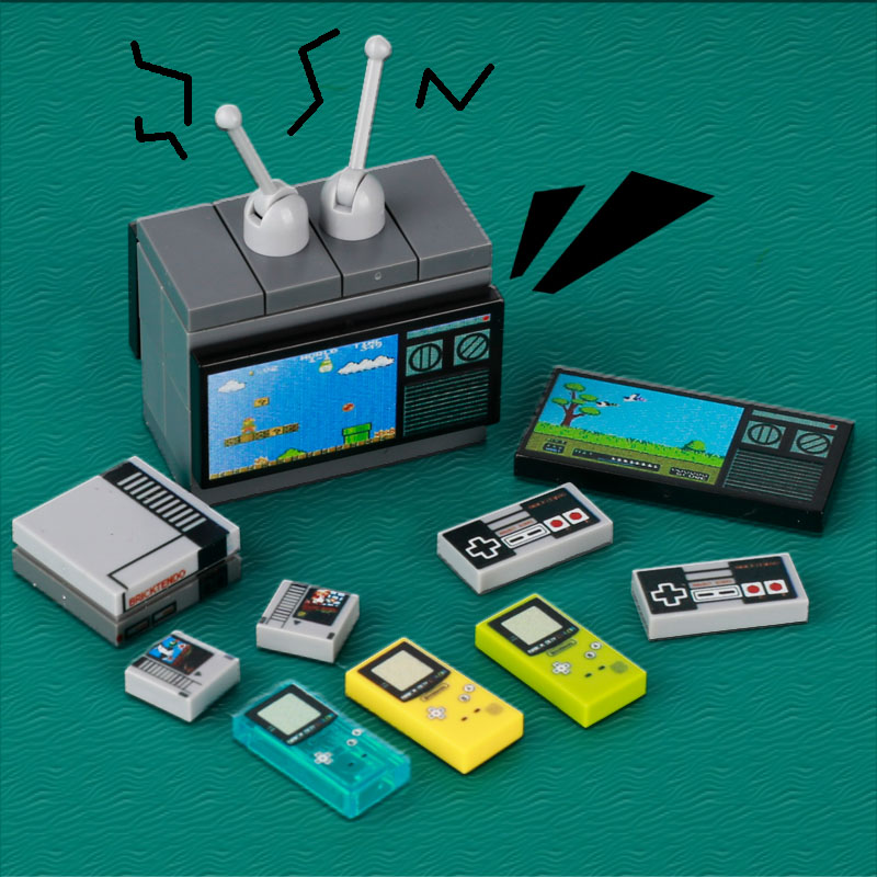 DIY City House Furnitures Building Blocks Television Bedroom Studio ...