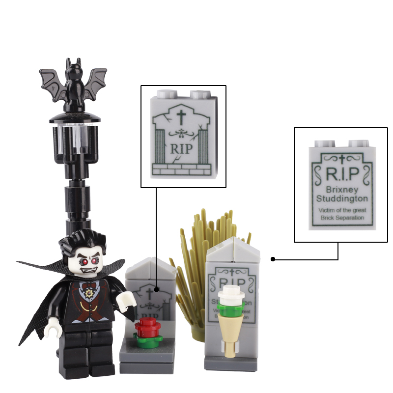 Halloween Cemetery Ghost Vampire Pumpkin Minifigures Building Blocks ...