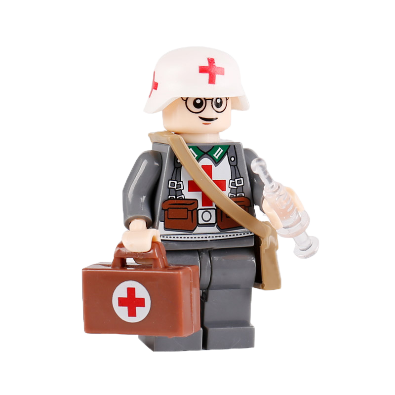 Germany WW2 Military Medic Soldier Minifigs Building Blocks Army Weapon ...