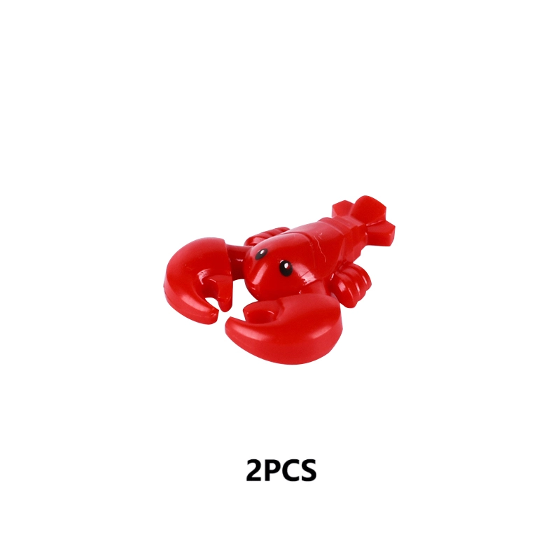 MOC Animal Series Minifigures Shrimp Building Blocks Bricks Toys
