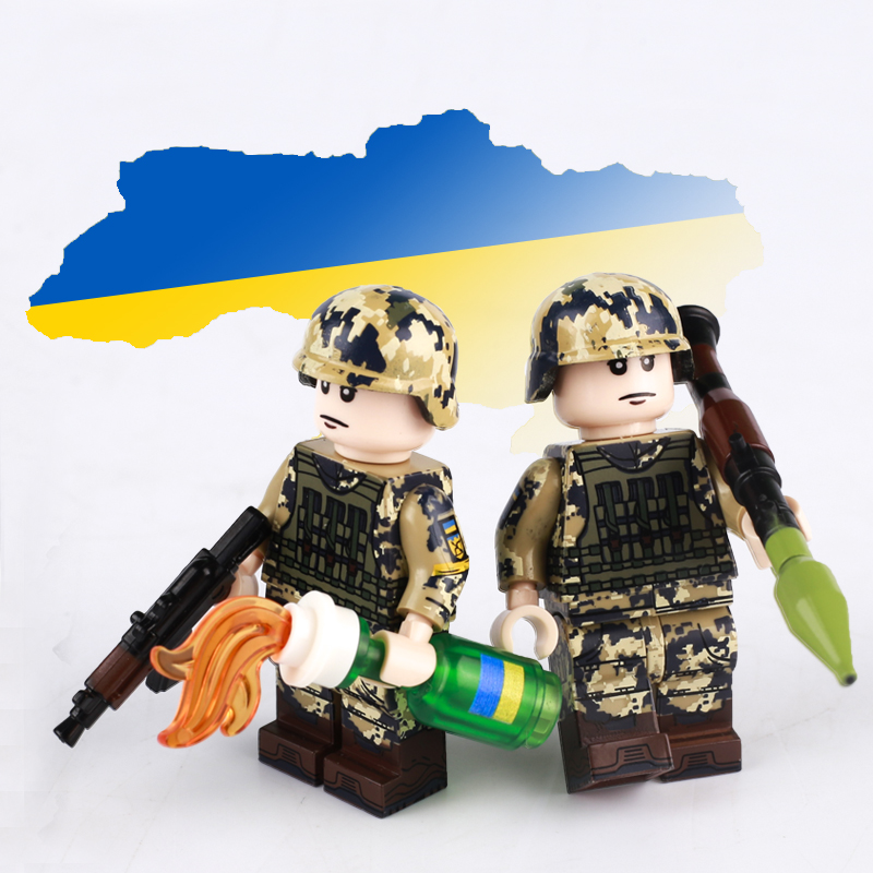 MOC Modern Ukraine Army Minifigs Building Blocks Camouflage Soldier ...