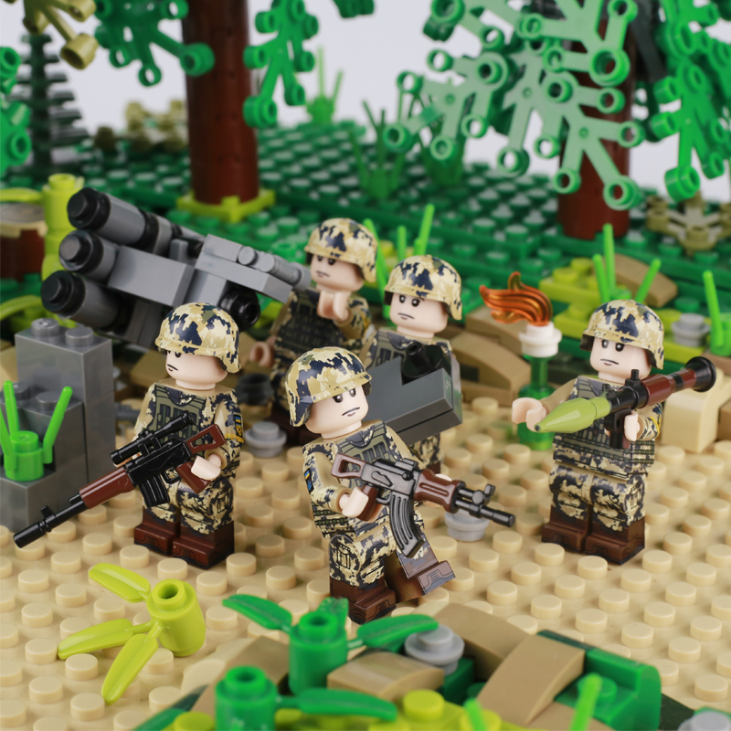 MOC Modern Ukraine Army Minifigs Building Blocks Camouflage Soldier ...