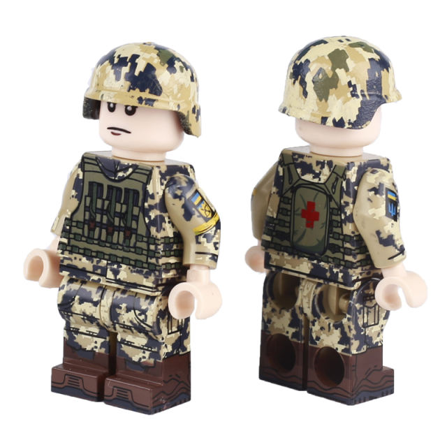 MOC Modern Ukraine Army Minifigs Building Blocks Camouflage Soldier ...