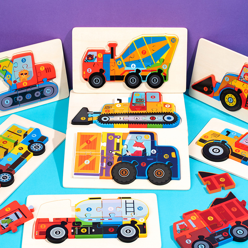 Rev up Your Brain with Our Vehicle Wooden Puzzle Collection