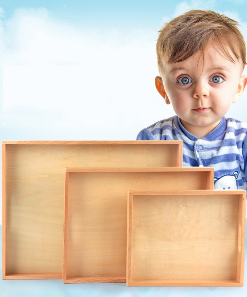 Perfect Storage Solution for Child's Playroom: Wooden Storage Tray