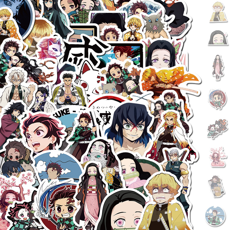 Anime Demon Slayer Kimetsu No Yaiba Sticker PVC Kid Boy