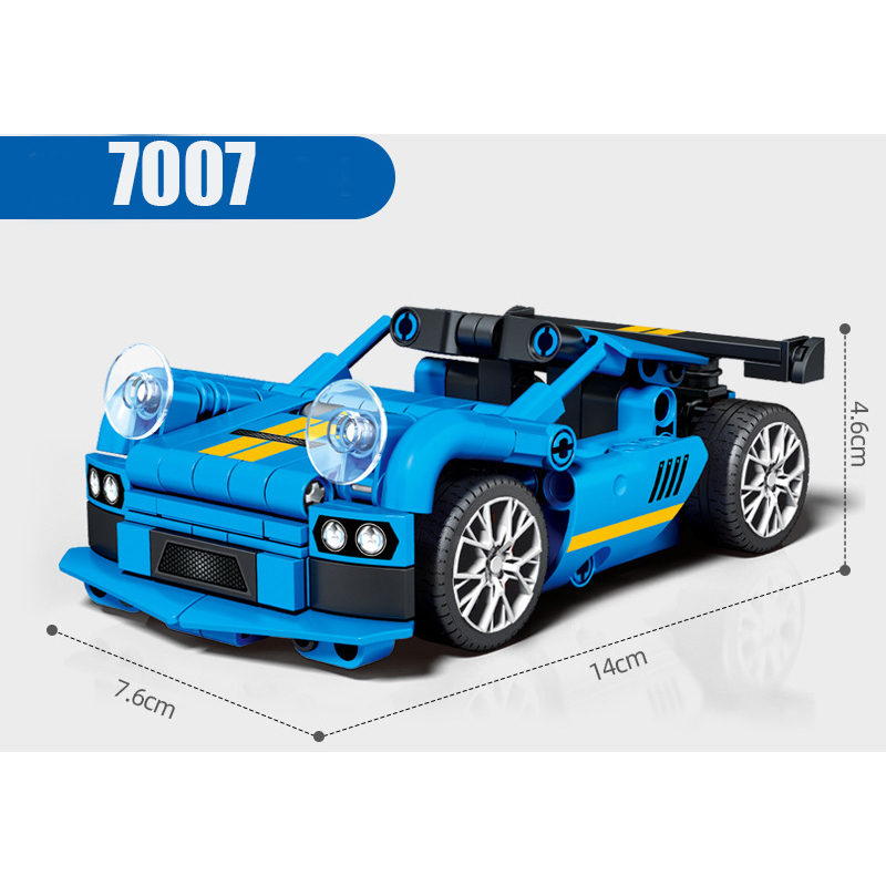Building Blocks Racing Car Rubber Assembled Classic Decorative Boys