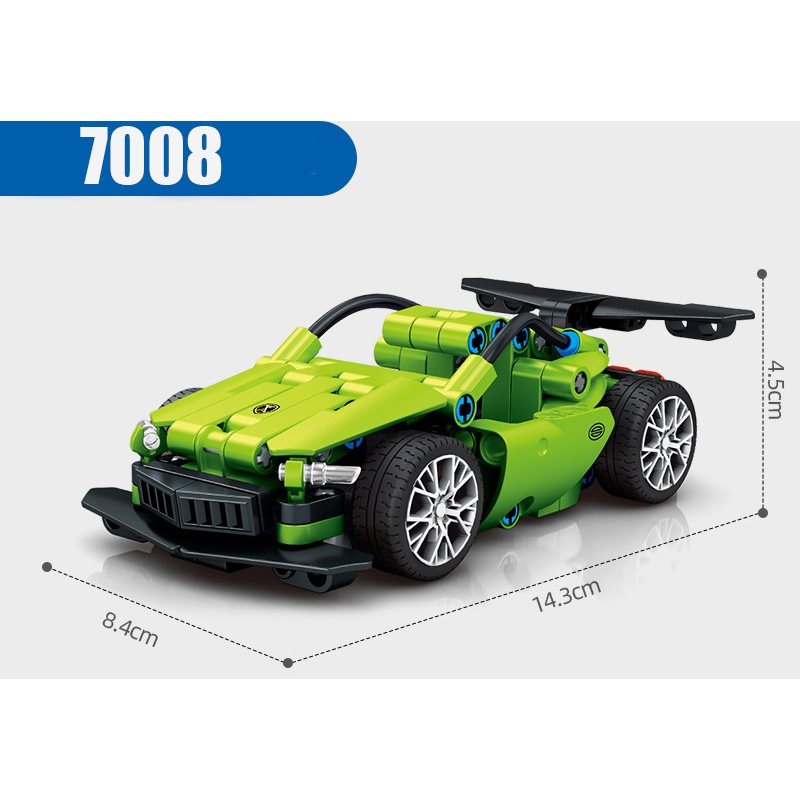 Building Blocks Racing Car Rubber Assembled Classic Decorative Boys