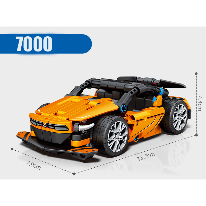 Building Blocks Racing Car Rubber Assembled Classic Decorative Boys