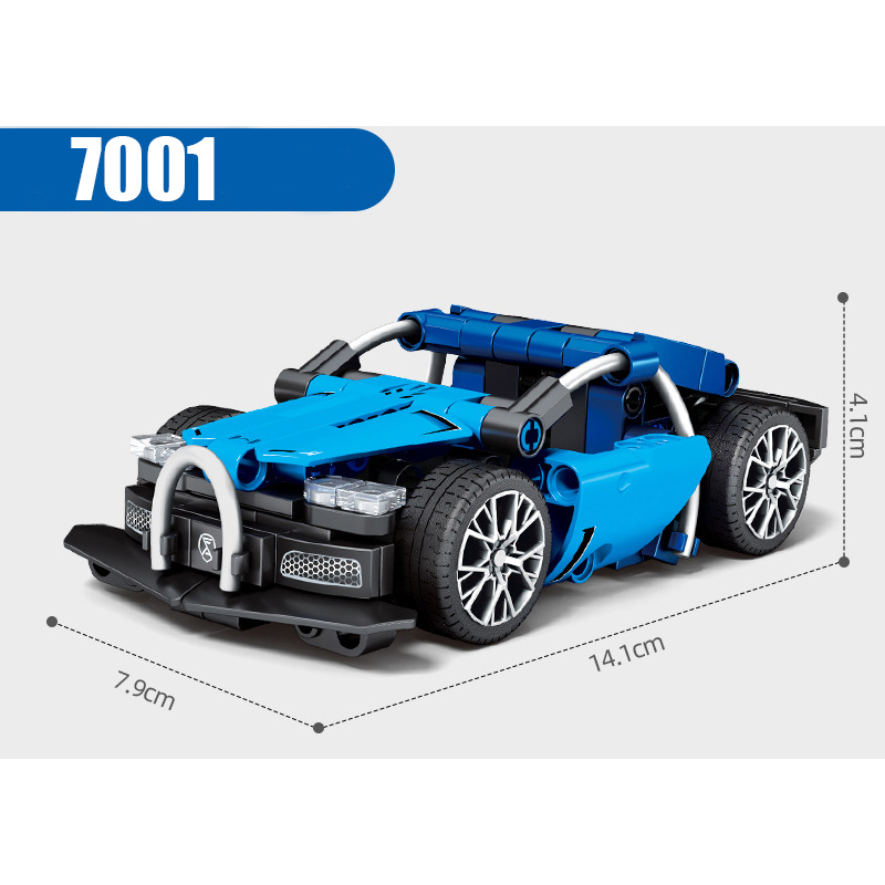Building Blocks Racing Car Rubber Assembled Classic Decorative Boys