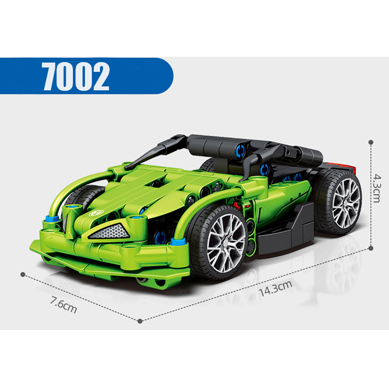 Building Blocks Racing Car Rubber Assembled Classic Decorative Boys