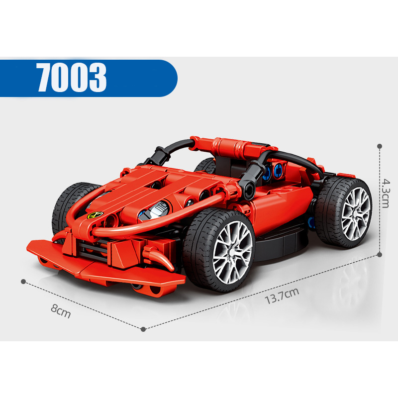 Building Blocks Racing Car Rubber Assembled Classic Decorative Boys