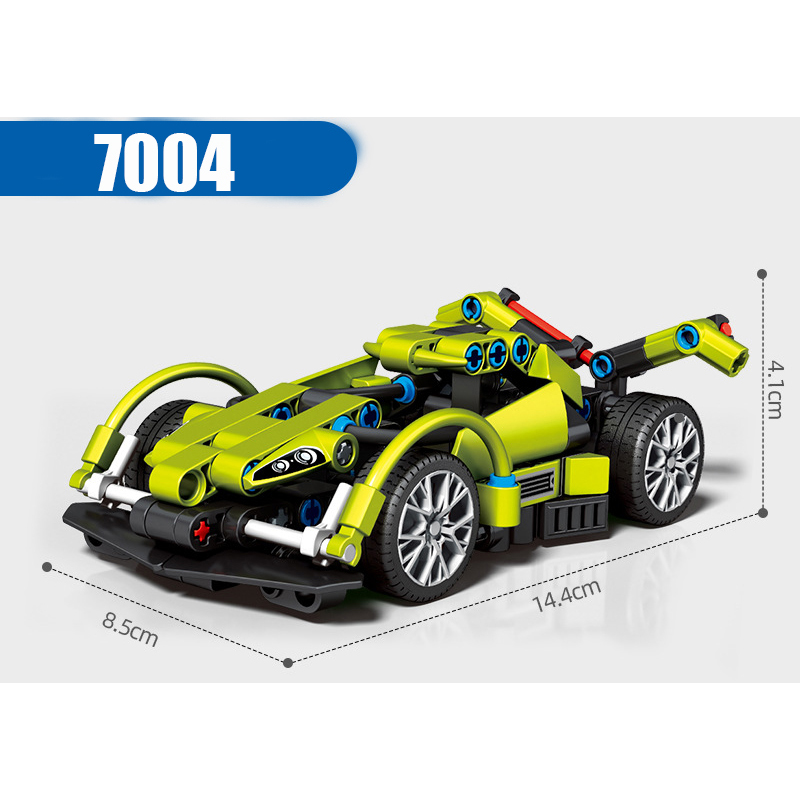 Building Blocks Racing Car Rubber Assembled Classic Decorative Boys
