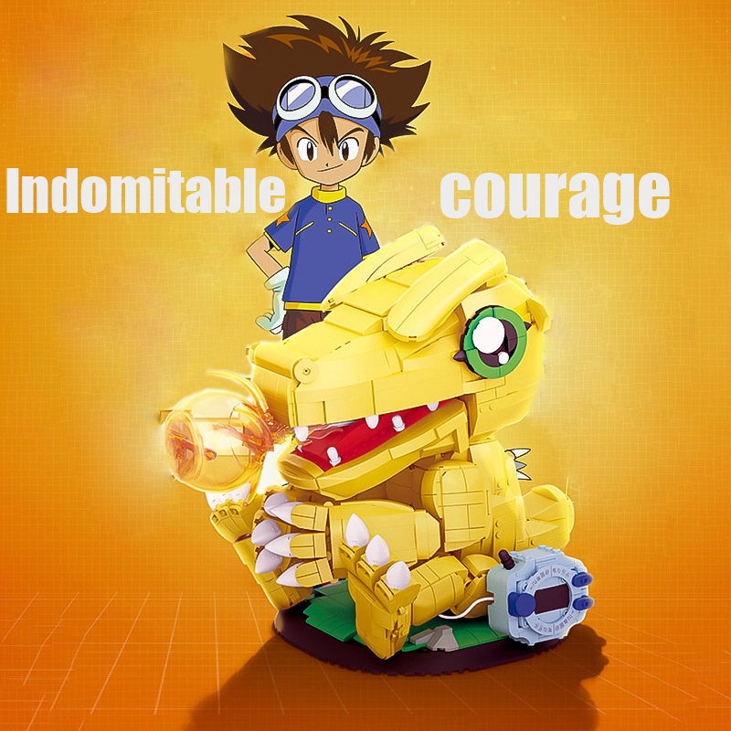 Digimon AdventureBuilding Blocks Brick Yagami Taichi Garurumon Boy Toy