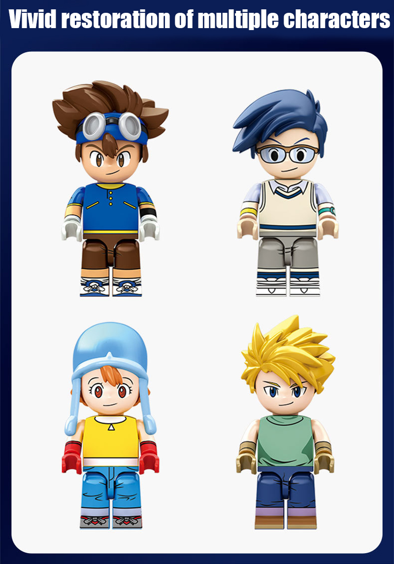 Digimon AdventureBuilding Blocks Brick Yagami Taichi Garurumon Boy Toy