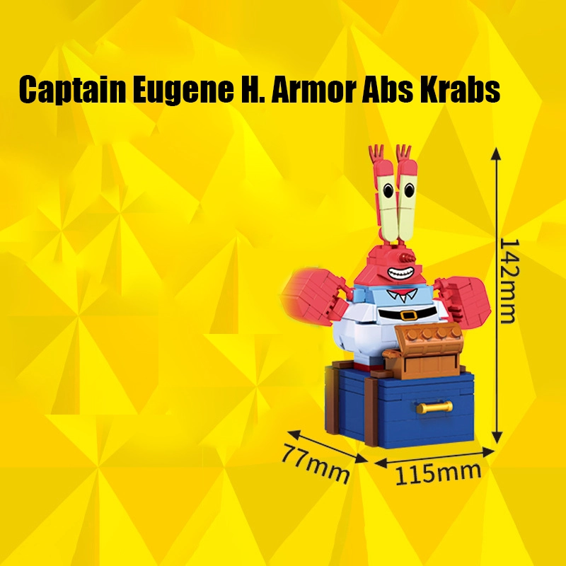 SpongeBob Anime Bricks Model Minifigs Plankton Drawer Decoration Children